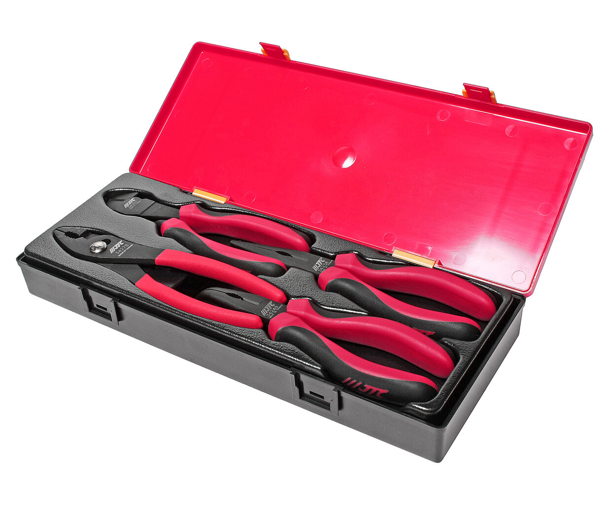 JTC-K5043 - Набор инструментов губцевых 4 предмета (пассатижи, бокорезы, клещи) в кейсе JTC