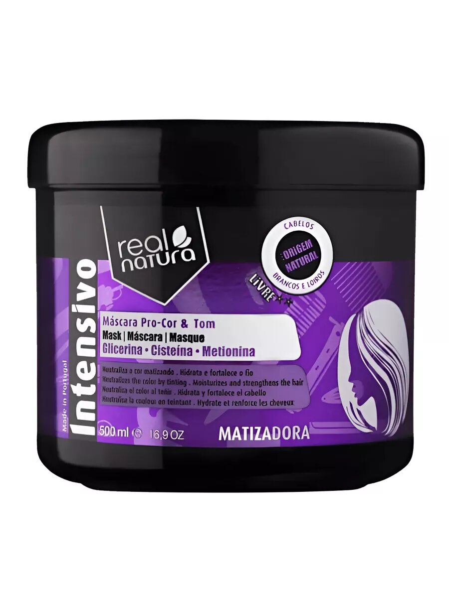 Real Natura Маска анти-желтая Mask Pro-Cor & Tom 500 мл