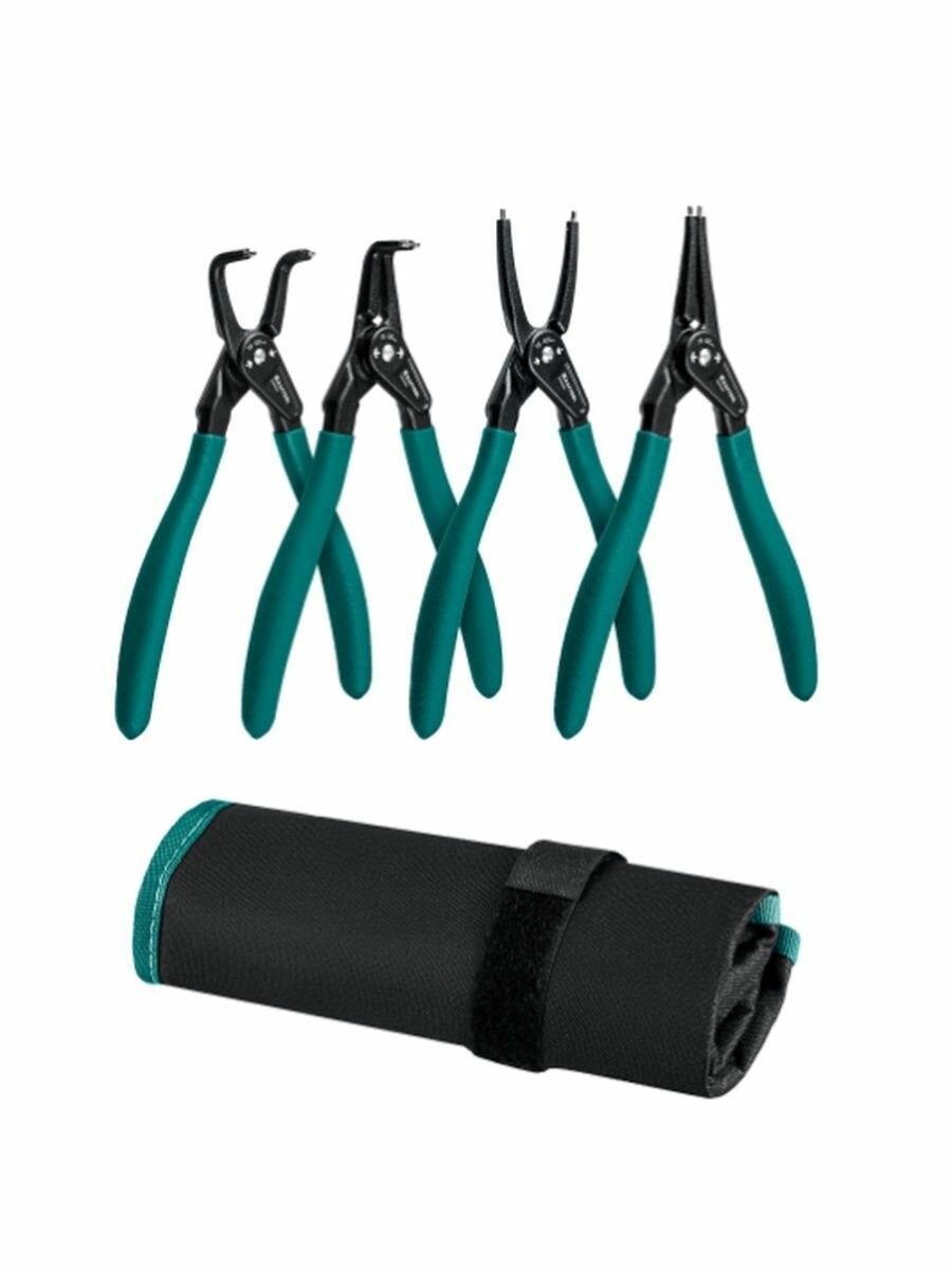 Набор съемников стопорных колец KRAFTOOL 22812-H4, 4 предмета