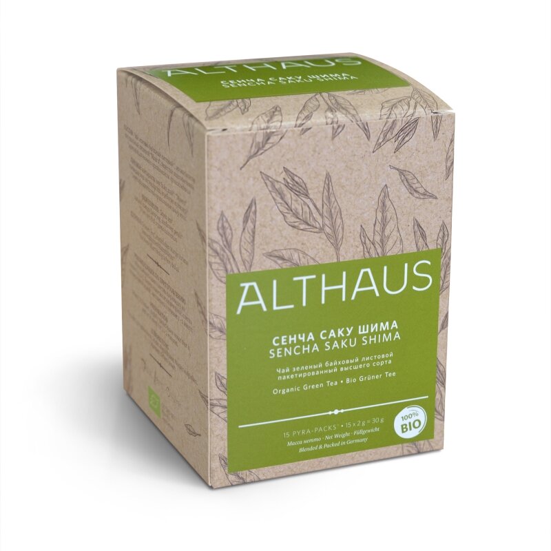 Чай зеленый SENCHA SAKU SHIMA, 15 пирамидок