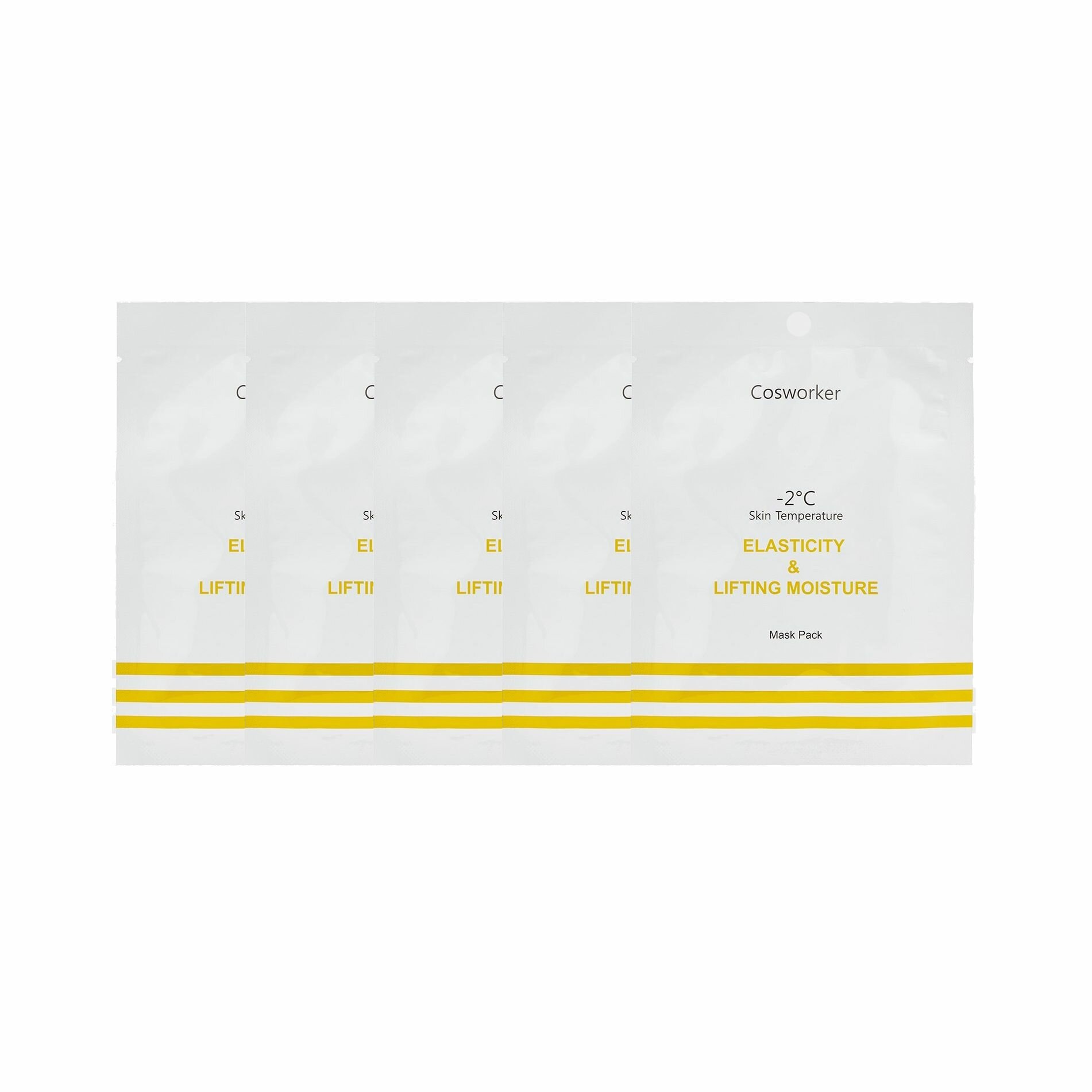 COSWORKER Маска на тканевой основе против морщин Elasticity & Lifting Moisture Mask Pack (5 шт)