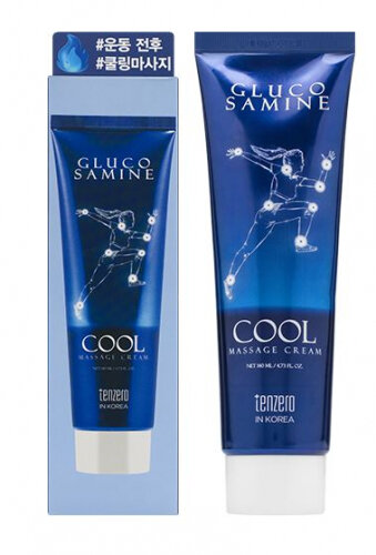Охлаждающий массажный крем Tenzero с глюкозамином, 140 мл