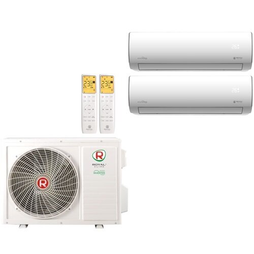 Мульти сплит система Royal Clima Perfetto на 2 комнаты 20 и 20 м2, 4 кВт, А++, белый кондиционер