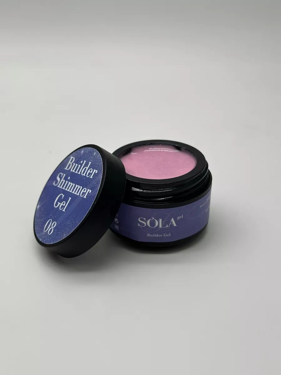 Моделирующий гель Builder Shimmer Gel 08 SOLAlove, 15мл