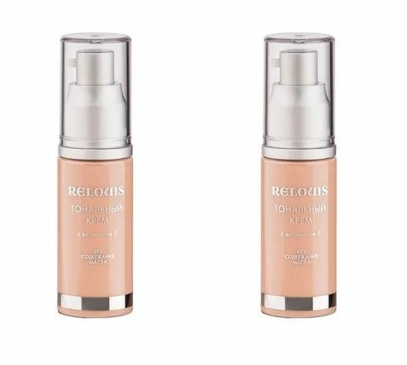 Relouis Тональный крем для лица с витамином Е, тон 42 бежевый, 30 мл - 2 шт