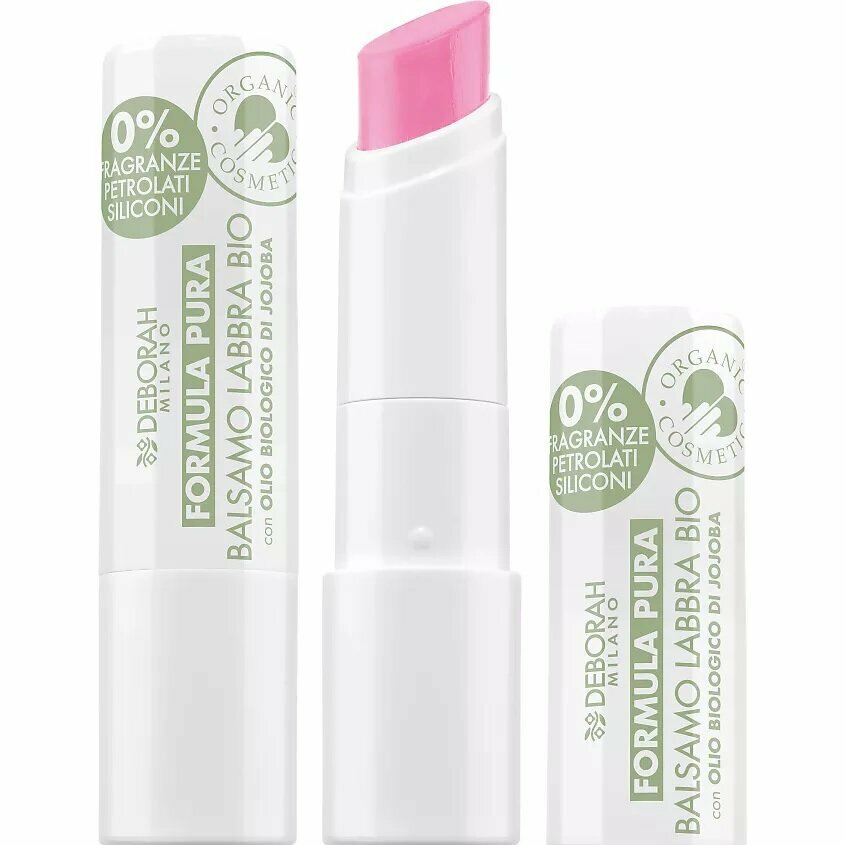 Помада-бальзам для губ , Deborah Milano, Formula Pura Lip Balm, тон: 04 Розовый, 3,75г