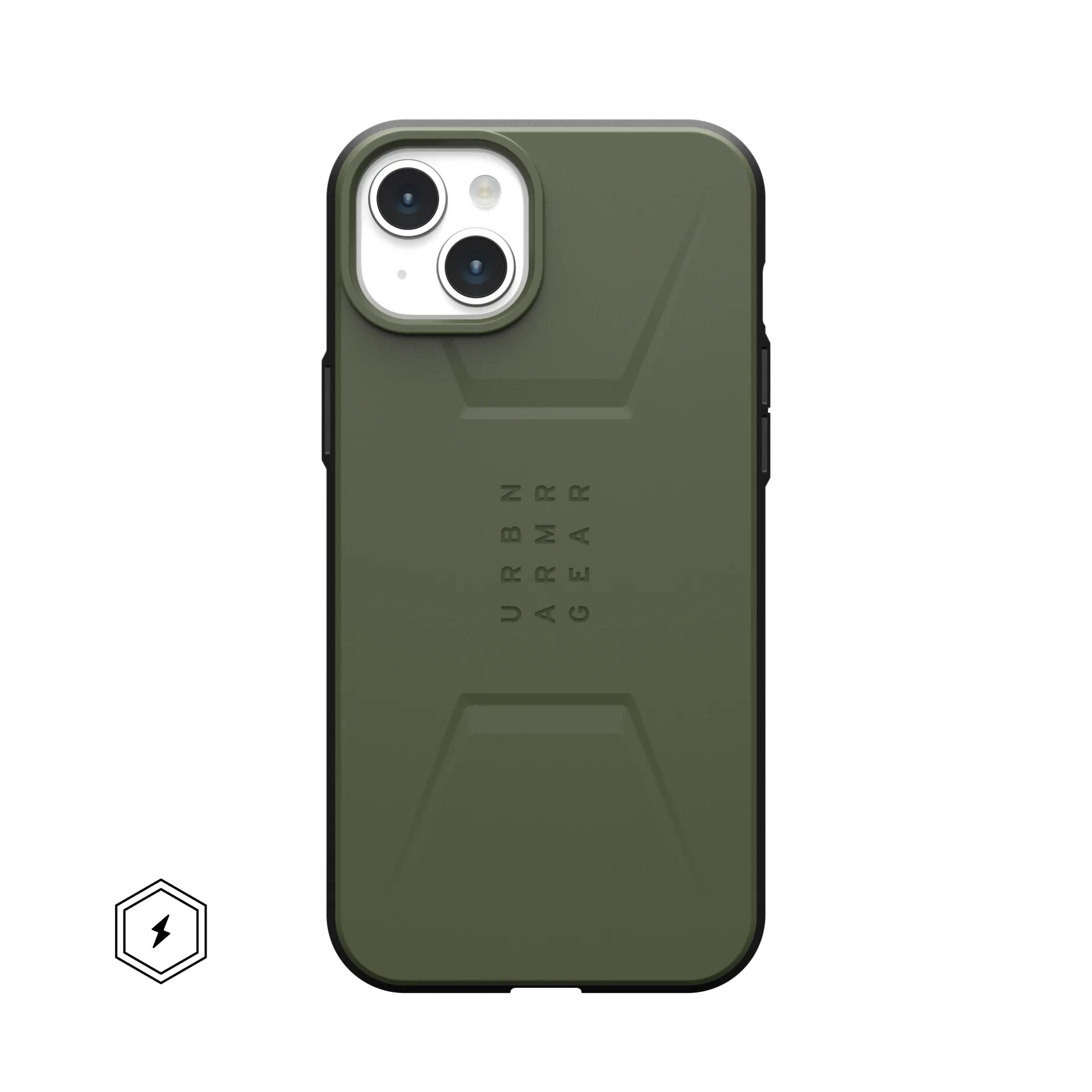 Чехол с поддержкой MAGSAFE Uag Civilian для iPhone 15 Plus 6.7", цвет оливковый (Olive Drab)