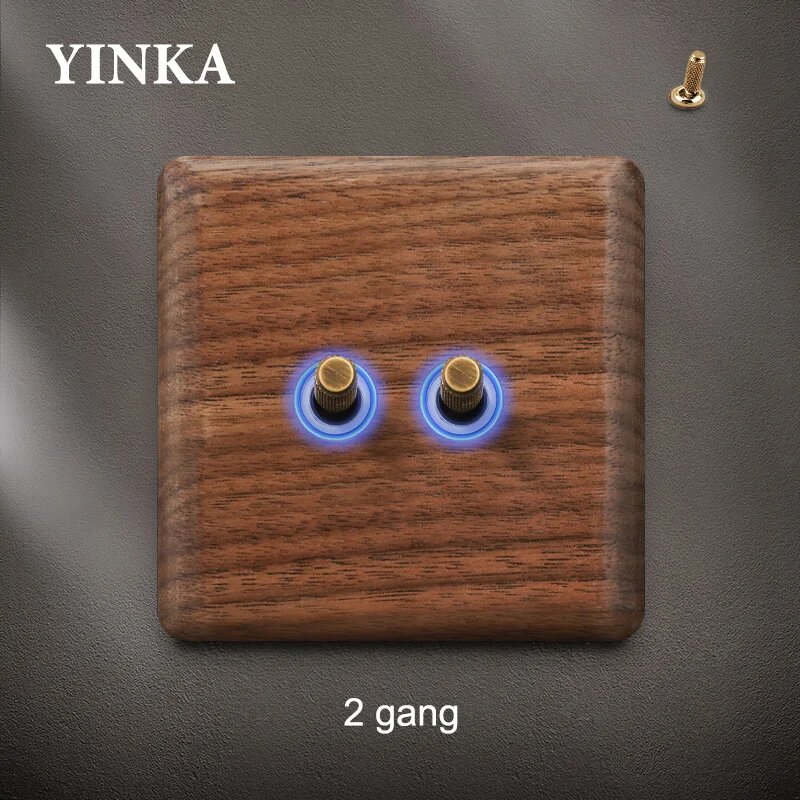 YINKA Ретро выключатель света 2 gang 2way