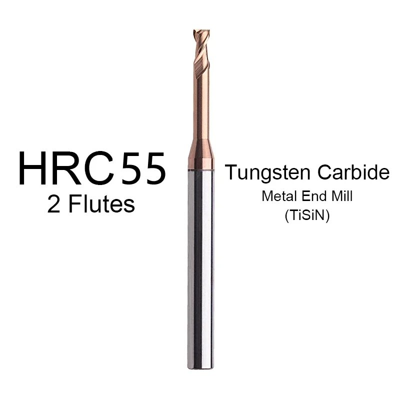 Концевая фреза HRC55 2Flutes D1.0xL8.0xH04