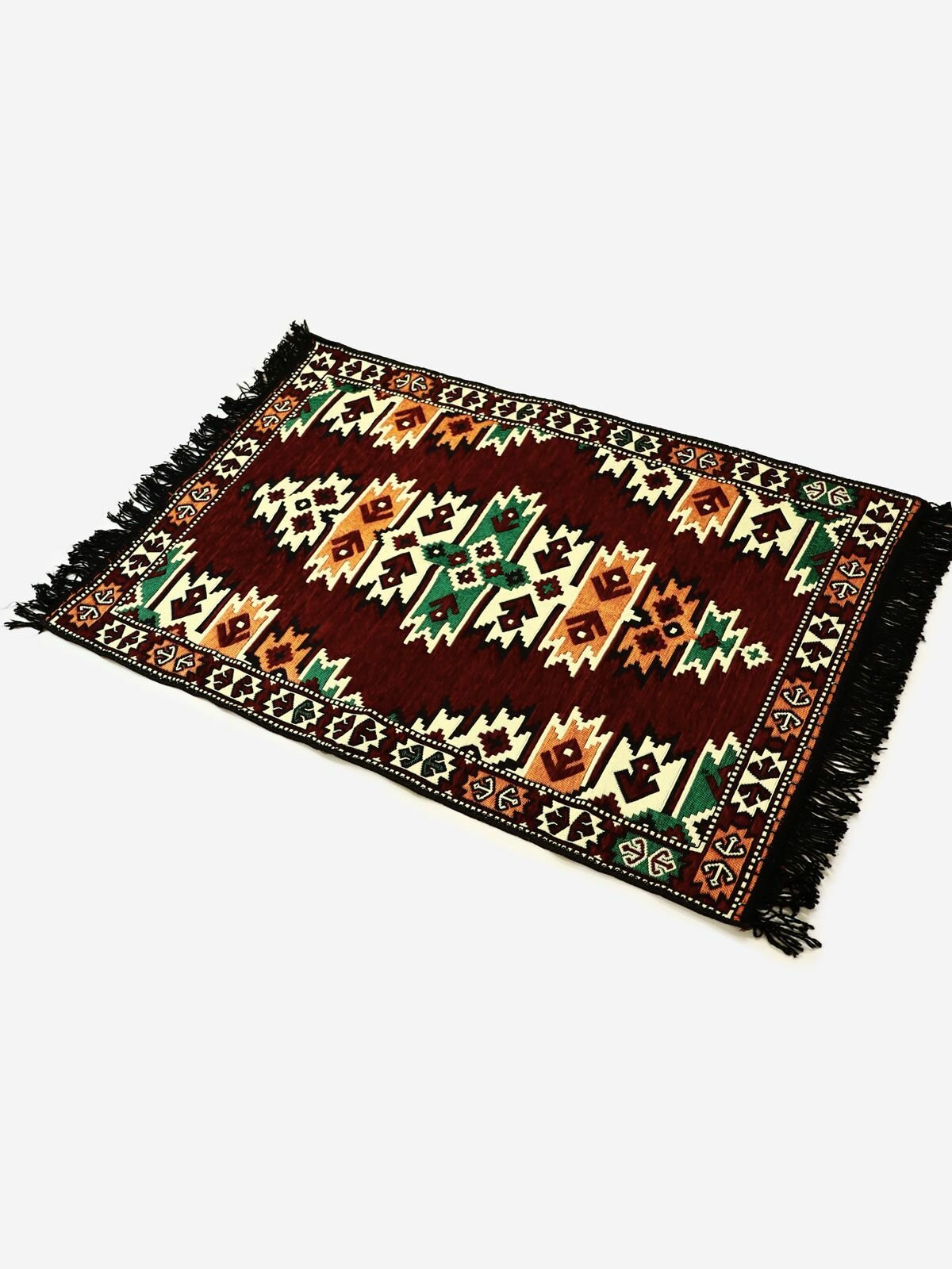 Ковер декоративный 80*128 бордовый 4