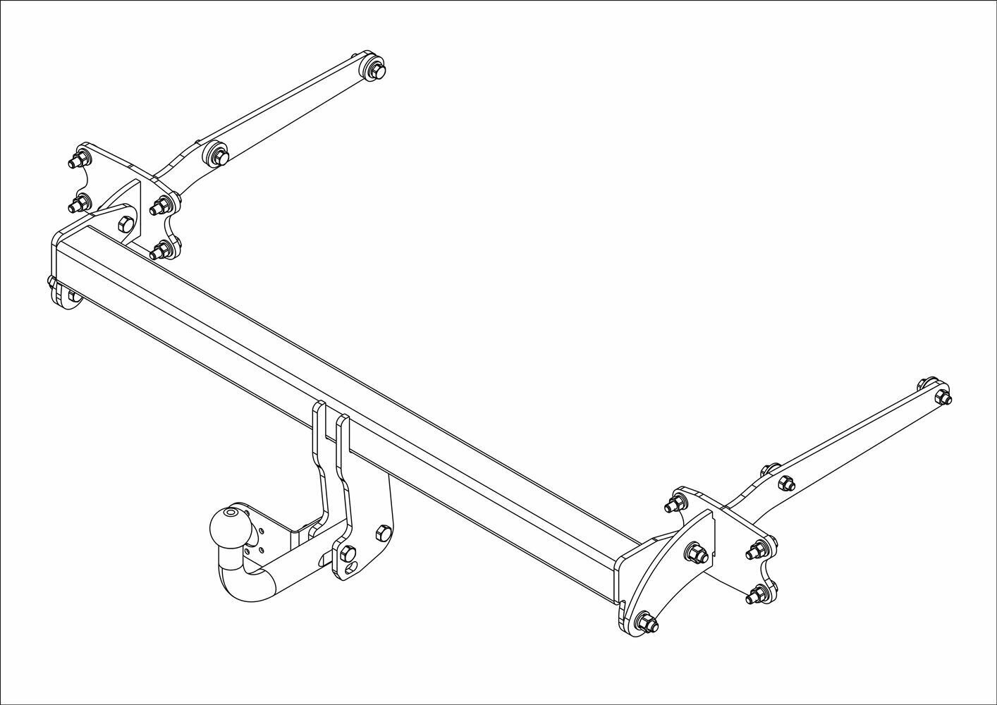 Фаркоп для Mercedes GLK (2008-2015) (без электрики) (паспорт и сертификат) AvtoS. MB08