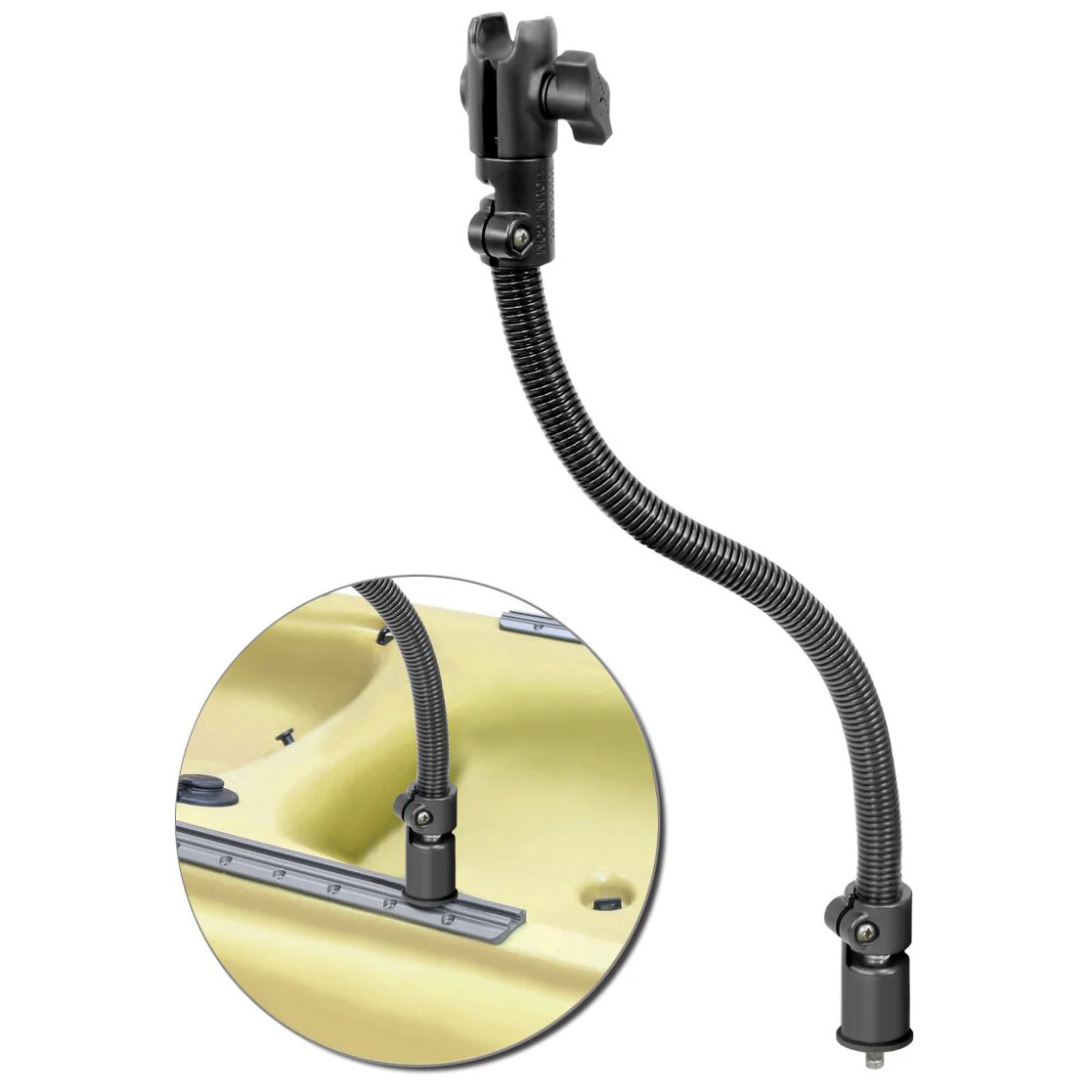 RAP-B-200-1-TRA1-18U RAM Flex-Rod 18" кронштейн с одним гнездом и направляющей