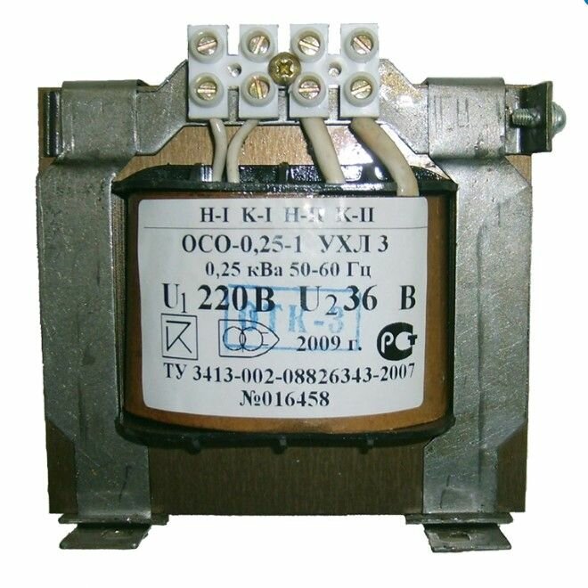 Трансформатор Электротехник ОСО-0,25 УХЛ3 220/36, IP00, трансформатор ET003107