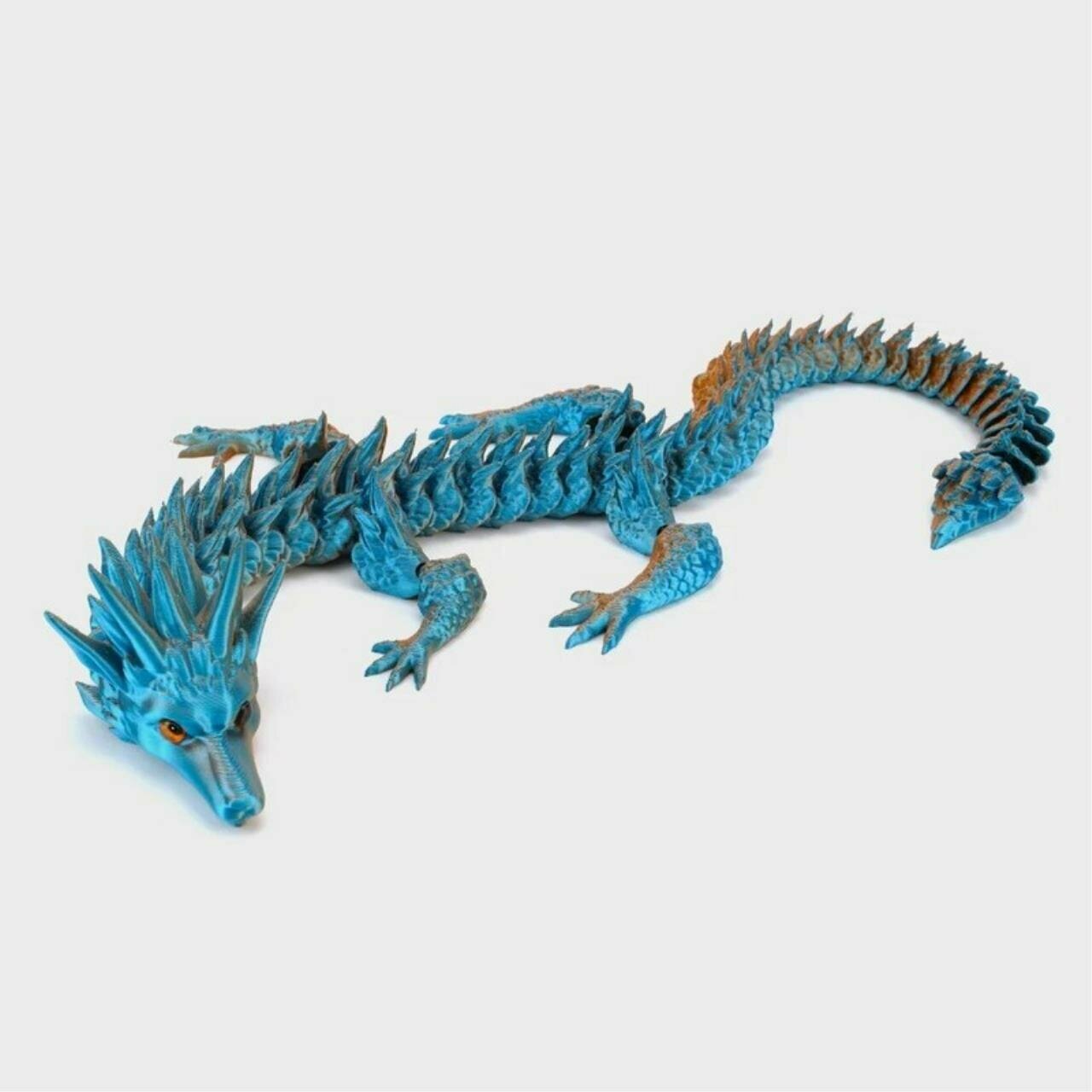 3D фигурка подвижная "Дракон Лисица Фури" цвета в асс. в к 31x11x5 см