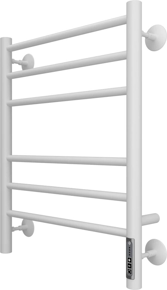 Полотенцесушитель электрический Terminus Аврора П6 4670078527462 600x482, ТЭН правый, белый матовый