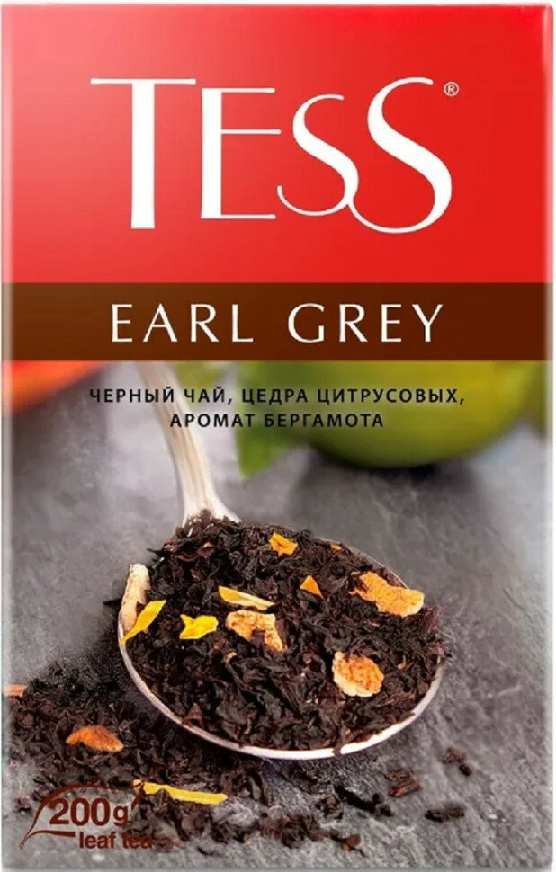 Чай черный листовой Tess Earl Grey (Тесс Эрл Грей), 200 г