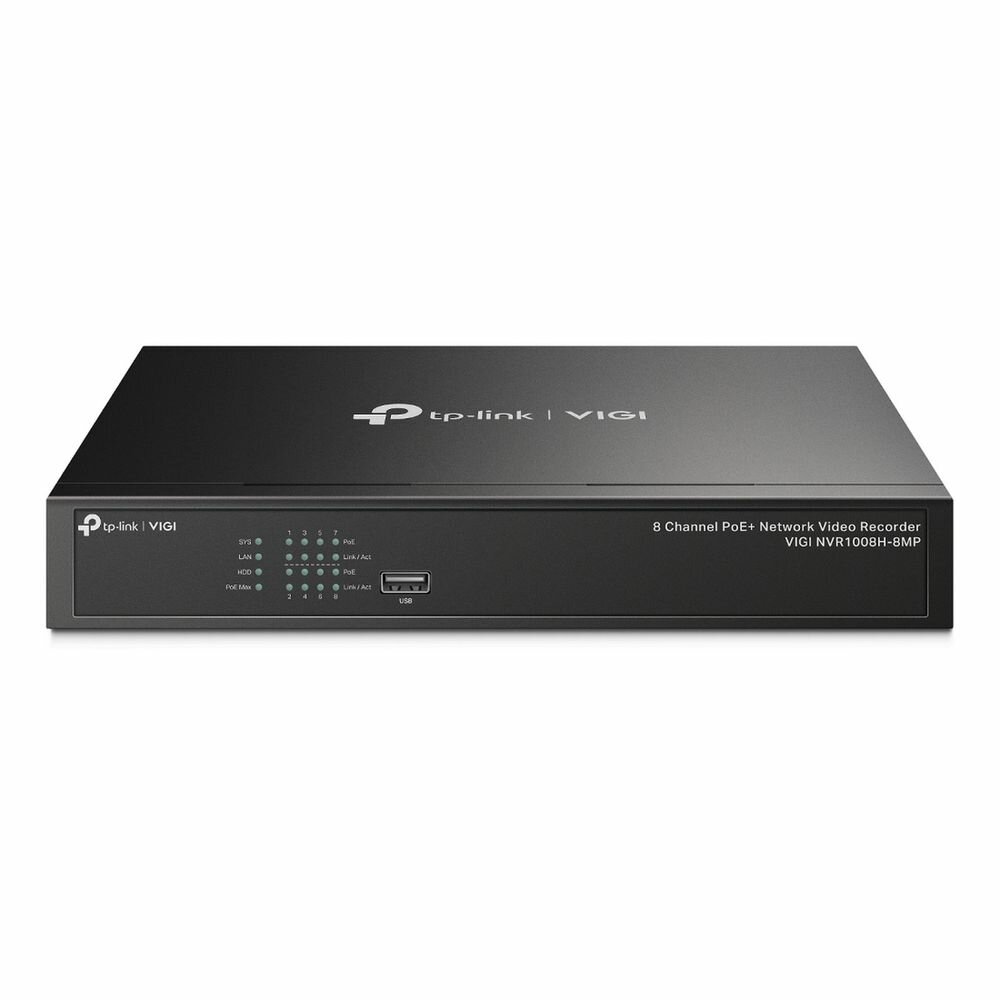 TP-Link VIGI NVR1008H-8MP VIGI 8-канальный сетевой видеорегистратор с поддержкой PoE+