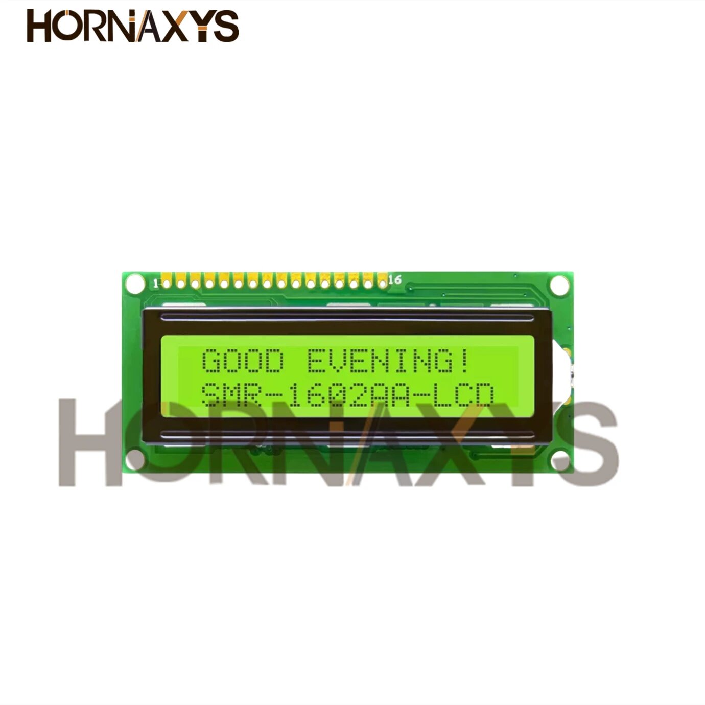 ЖК-модуль HORNAXYS LCD1602 I2C 16x2 сине-жёлто-зелёный LCD1602 Green