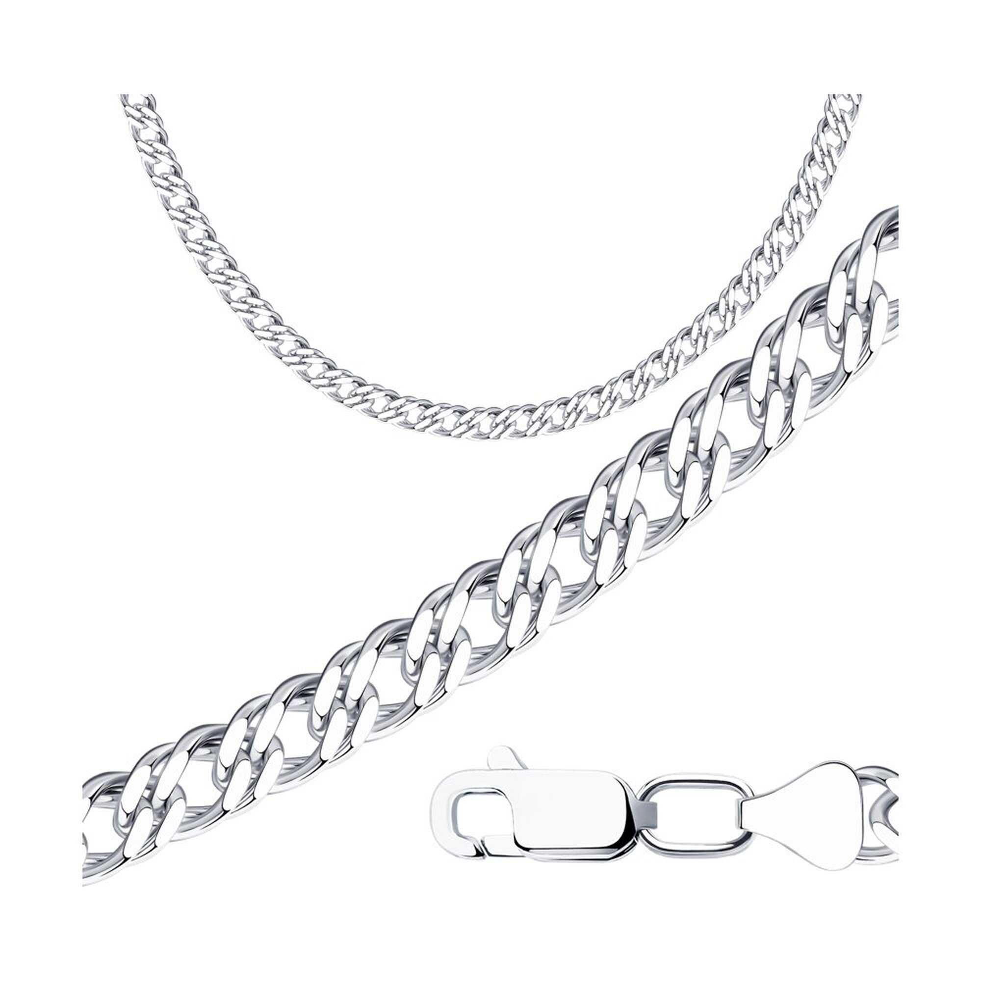 Цепь серебро, 925 проба, родирование