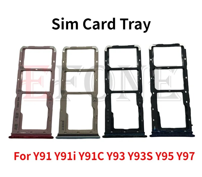 Для VIVO Y91 Y91i Y91C Y93 Y93S Y95 Y97 держатель лотка для SIM-карты, адаптер, разъем, запасные части black