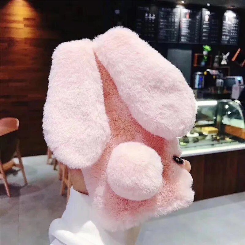 Пушистые плюшевые теплые чехлы для сотовых телефонов для iPhone 6 Розовый, pink, for iphone 15 Pro