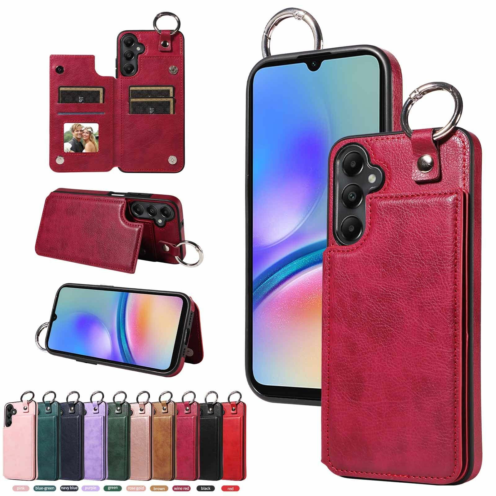 Подходит для Samsung Galaxy A05s 4G /(Самсунг Галакси А05с) Чехол для смартфона, Магнитные пряжки, кронштейны, держатель визитной карточки