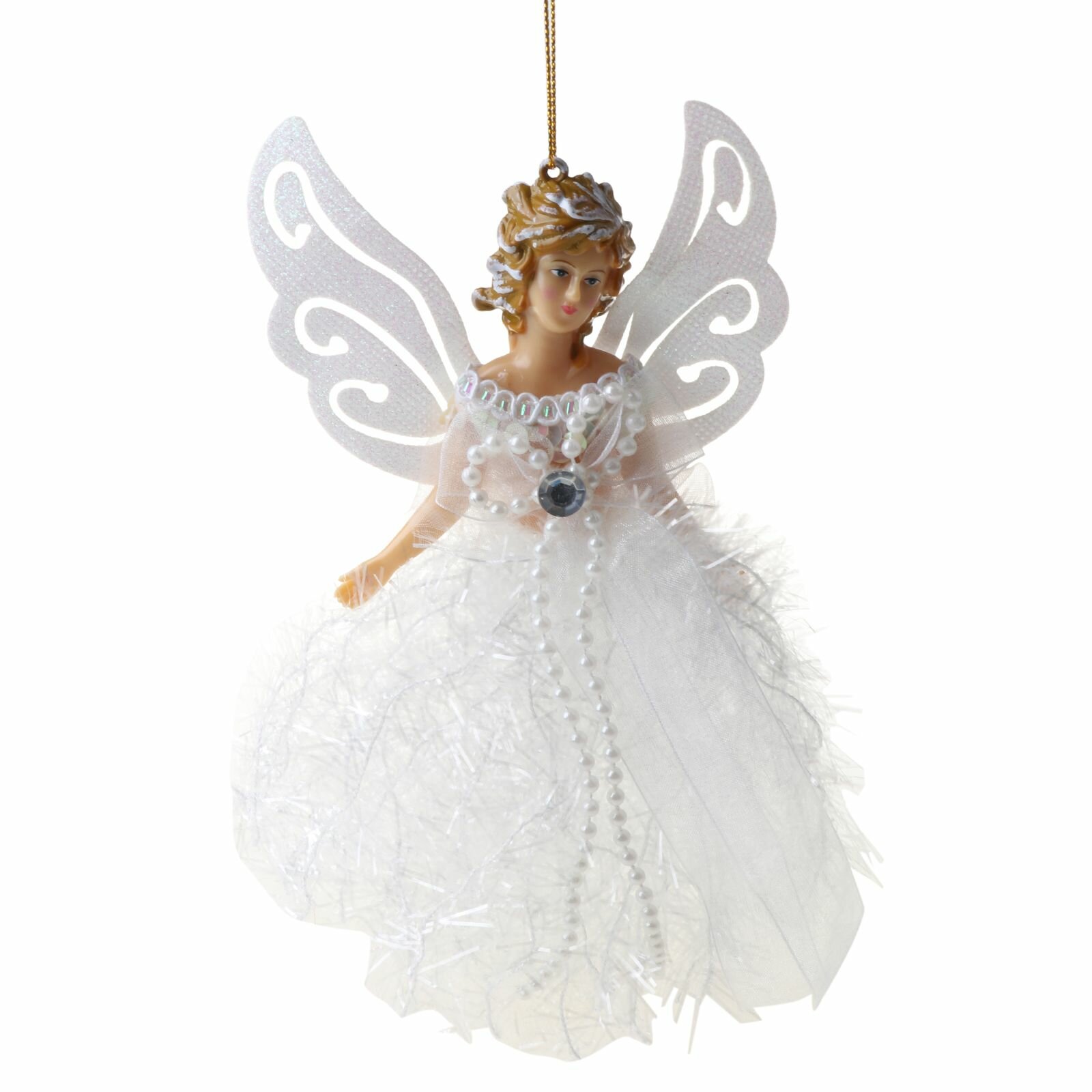 Рождественский новый плюшевый стоящий Ангел-Белый