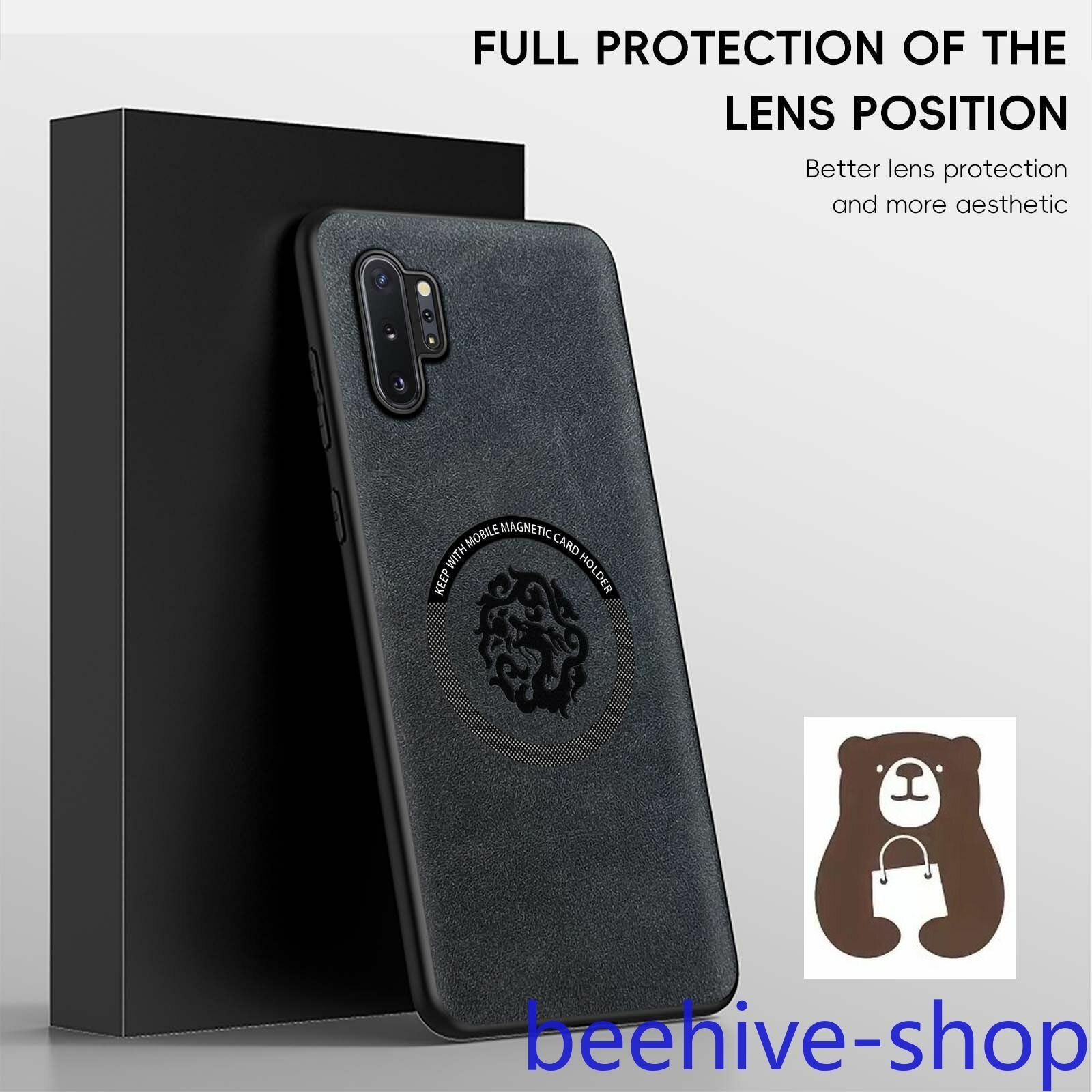 Чехол на Samsung Galaxy Note 10 Plus ( Самсунг Нот 10 Плюс) / Высококачественная кожа / Беспроводная зарядка