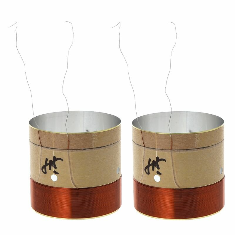 2шт 51,5 мм Сердечник Нч-динамика Голосовая Басовая Катушка ASV Белый Алюминий для 10 "12" 15" Звуковая катушка Сабвуфера для Ремонта Динамиков