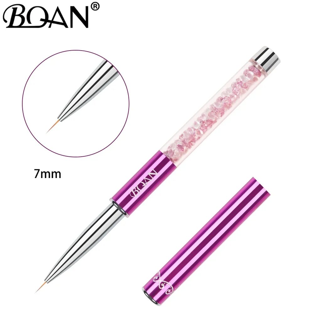 BQAN 10Style фиолетовые кисти для маникюра хрустальные 7mm