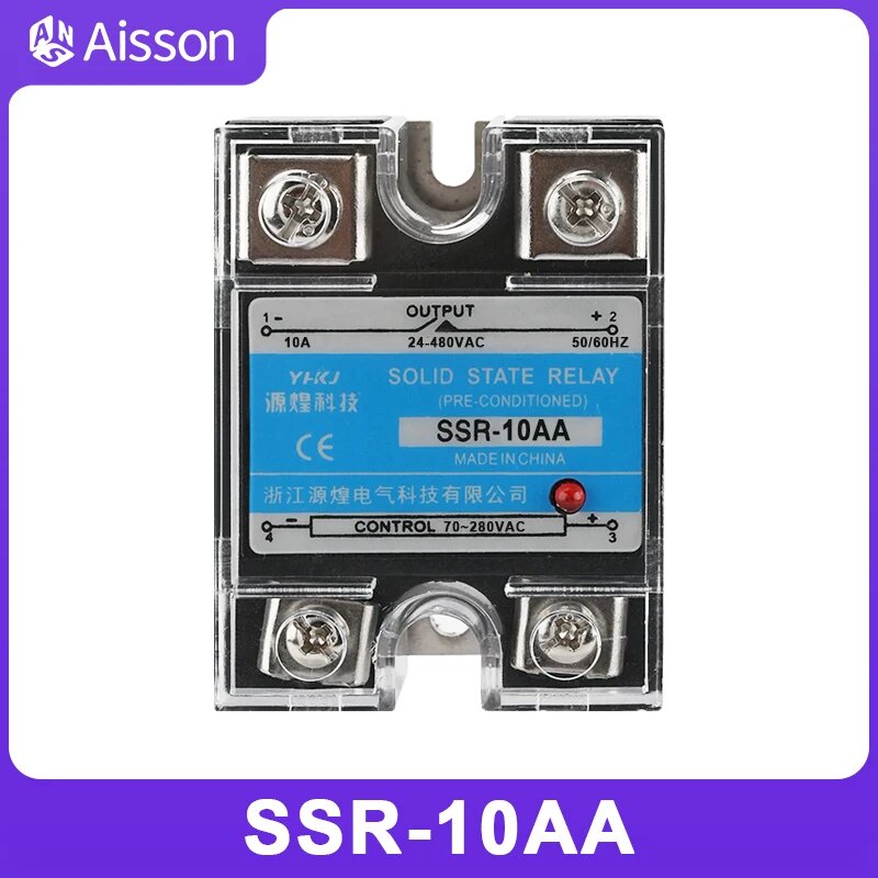 SSR-10AA 25AA 40AA Твердотельное реле 220В SSR-10AA