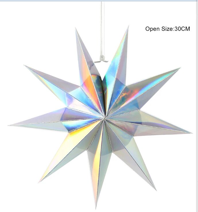 Бумажные звезды multicolor 30 см