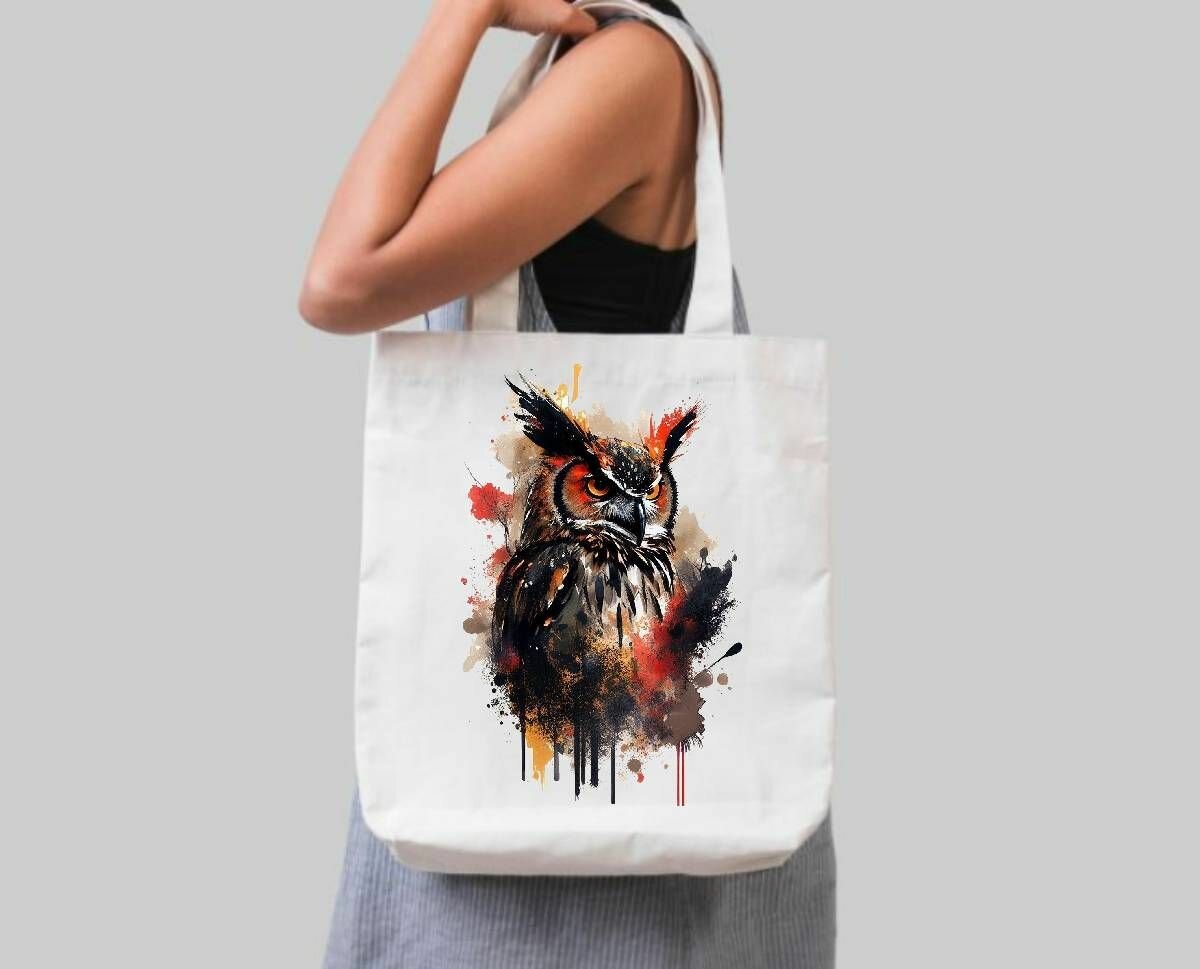 Термотрансфер "Сова" 22х14, наклейка на одежду