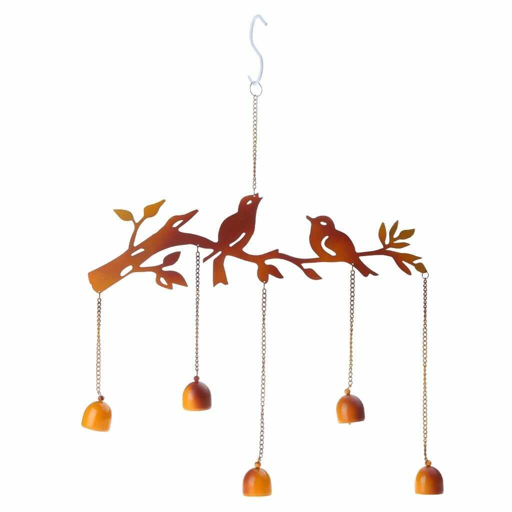 Колокольчики ветра, уличные водонепроницаемые древние железные подвесные колокольчики с птицами для садового фестиваля, кулон, украшение, украшение в память