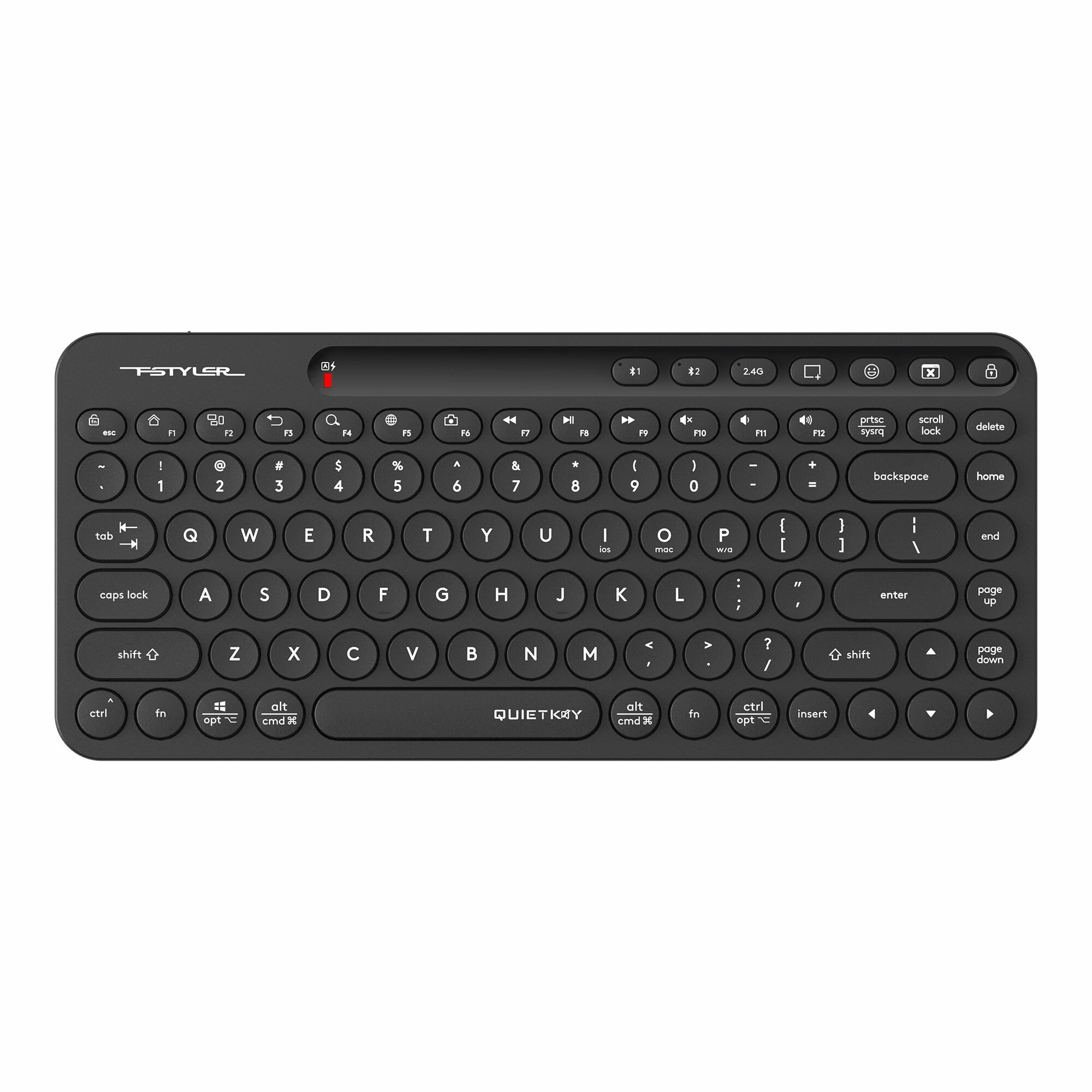 Клавиатура A4Tech Fstyler FBK36C AS беспроводная, черный, USB, Bluetooth/радио