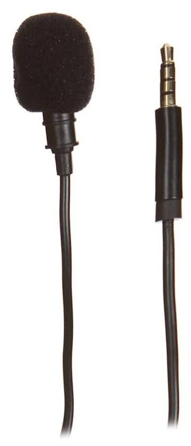 Микрофон петличный mObility MMI-3 mini jack 3.5mm Aux, черный