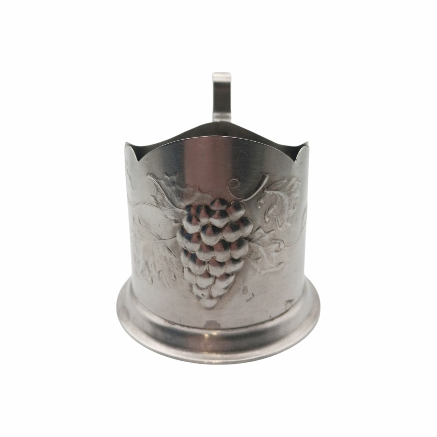 Советский подстаканник виноград виноградная лоза. Из нержавейки, есть клеймо, сделано в СССР.