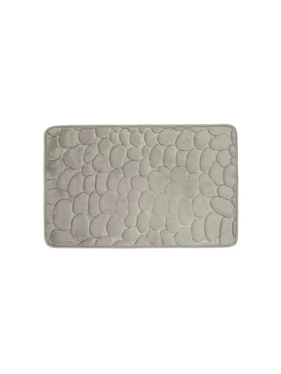 Коврик для ванной комнаты 50х80см серый, флис