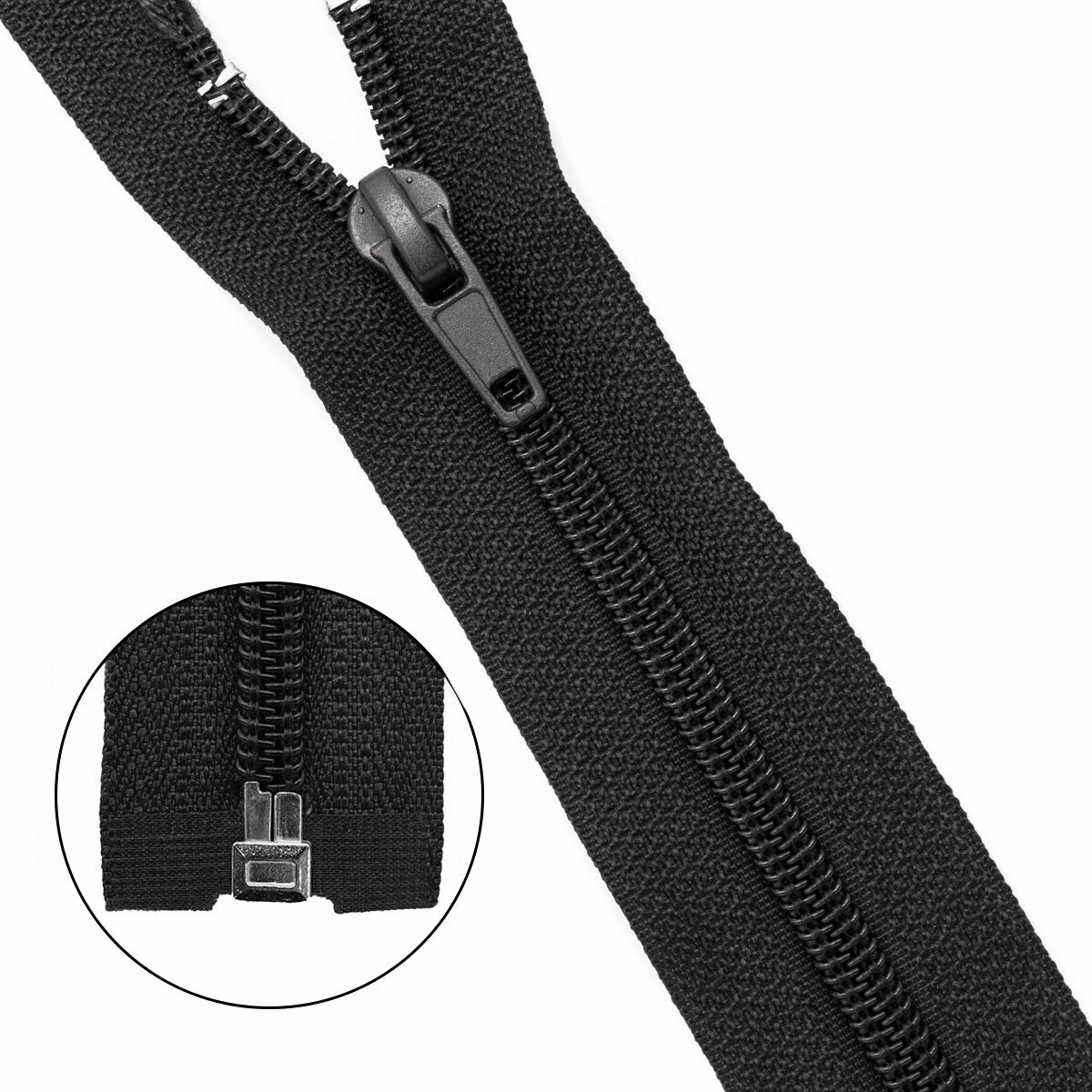 Молнии айрис "Витая", тип T5, 1 замок, 160 см, цвет 580 черный, 10 шт