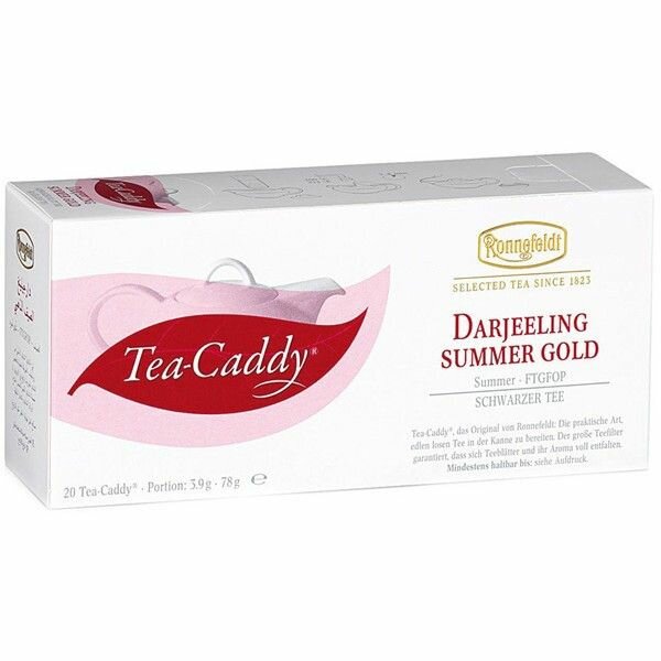Чай Ronnefeldt Tea-Caddy Darjeeling Summer Gold, черный, на чайник 20 пакетов