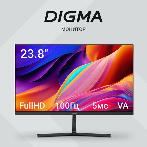 Монитор 23.8" Digma Progress 24P404F, 1920х1080, 100 Гц, IPS, черный (dm24sb03) — купить в ...