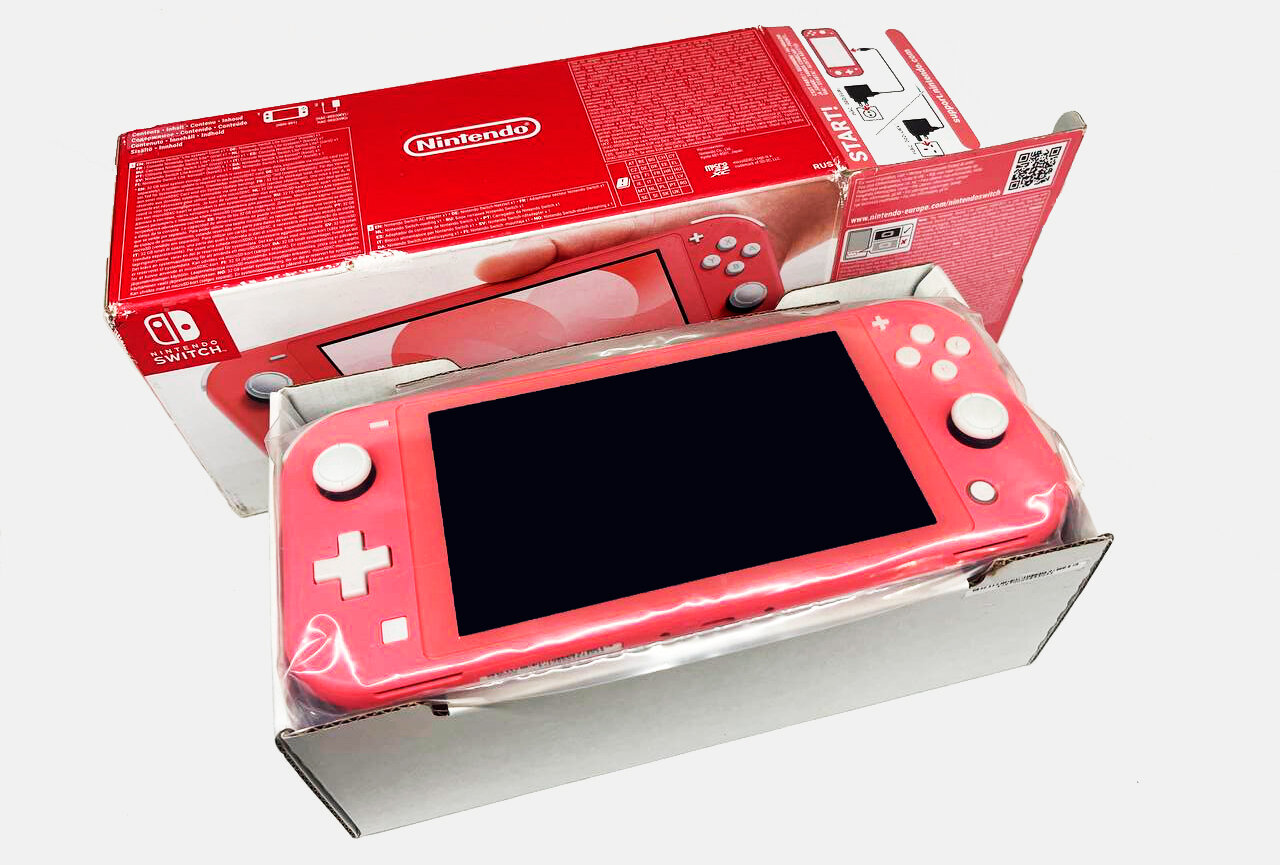 Игровая приставка Nintendo Switch Lite PicoFly 32 ГБ + 128 ГБ MicroSD, розовый Resale