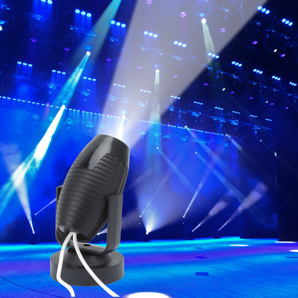 AC85-265V светодиодный мини-портативный прожектор с регулируемым углом, прожектор, лампа, луч света для вечеринки, сцены, свадебных принадлежностей (черный корпус, белый свет)