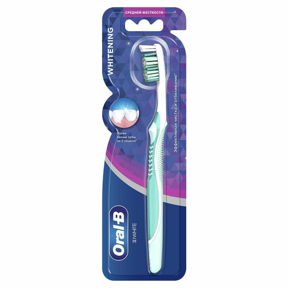 Зубная щетка Oral-B 3D White, Whitening, 40 medium