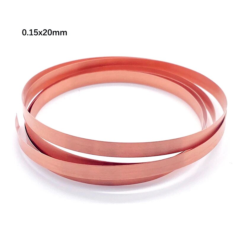 Медная лента T2 для сварки литиевых батарей CU 0.15x20mm, 2M
