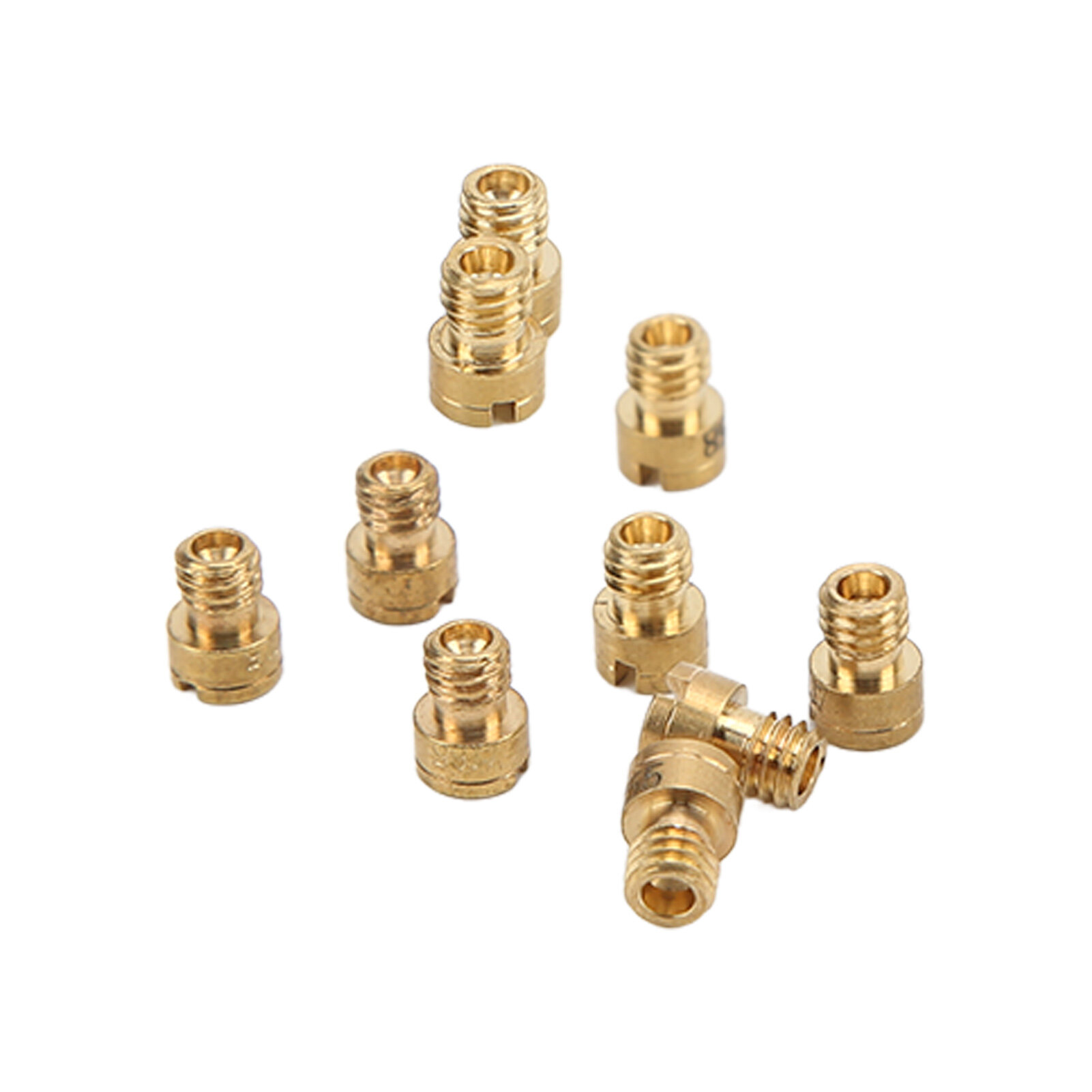 10 шт. основные форсунки карбюратора, металлическая замена основного сопла для карбюратора Dellorto Bing GY6 M4 #52‑75