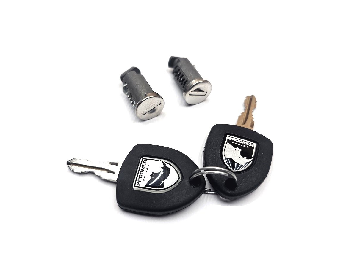 Замок автобокса BROOMER Venture комплект на 2 стороны (брумер вентур 2 личинки + 2 ключа)