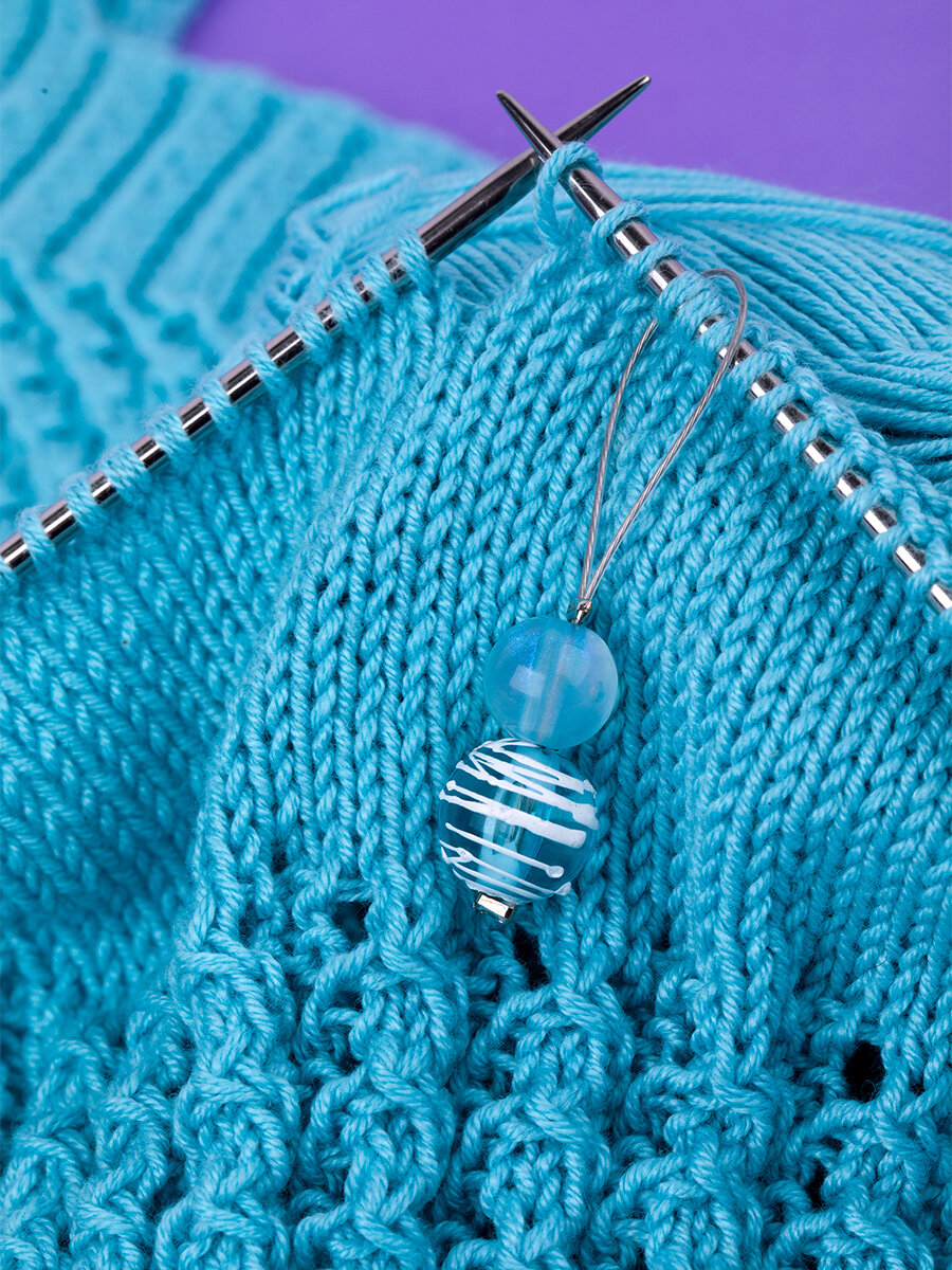 Gamma MKK-02-UB05 маркировочные кольца пластиковые диаметром 20 мм, 8 шт с бусинами для вязания