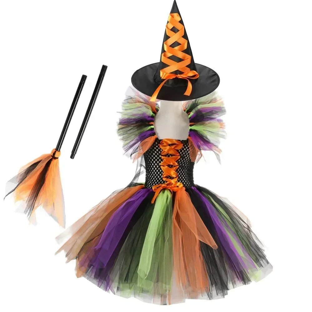 Детский костюм ведьмы из полиэстера 6-7Y, Candycolor
