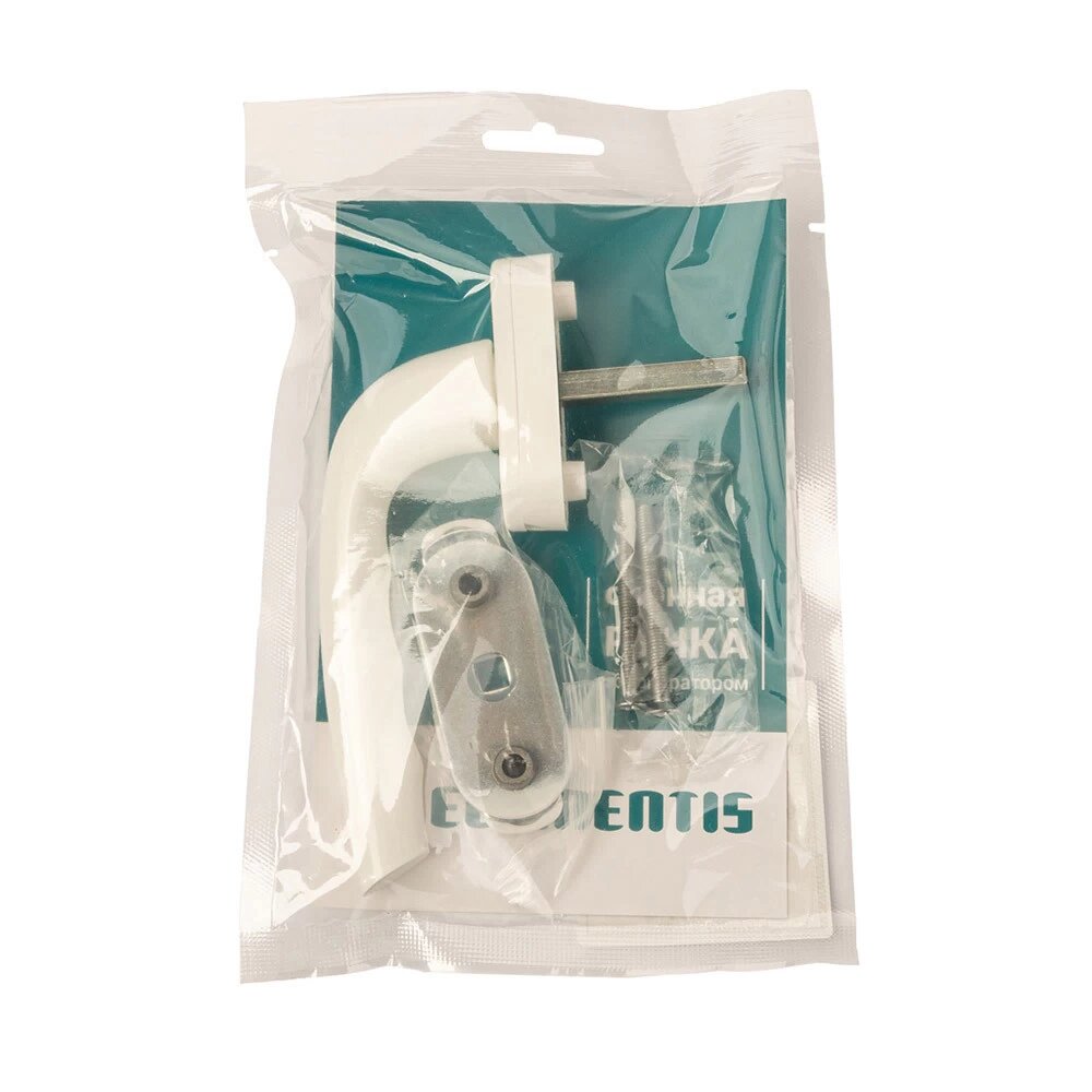 Ручка оконная белая металл